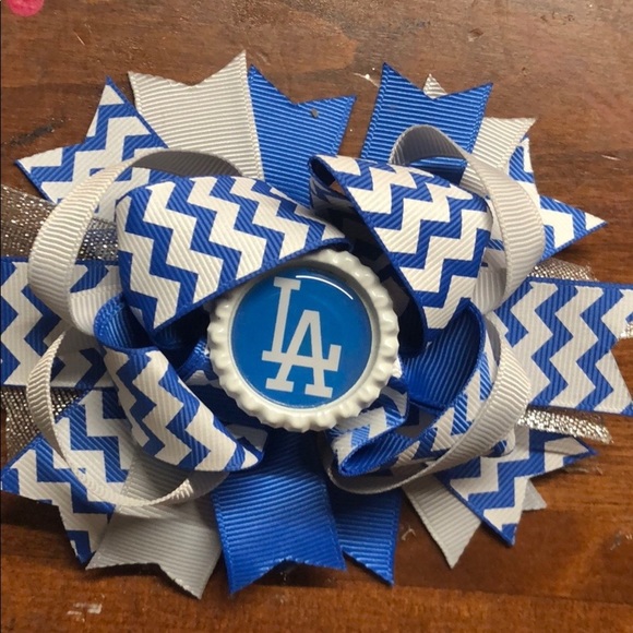 Accessories | Los Angeles Dodgers Large Bow Set Of Two | Poshmark